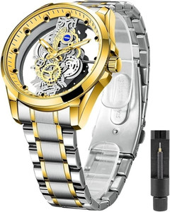 GATRADES MSG2879 Skelaton dial transparent shining glasses trending ...