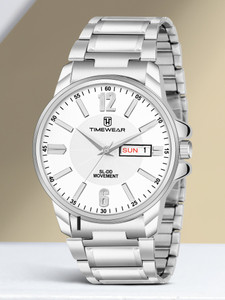 TIMEWEAR 324WDTG Day Date Functioning White Dial Stainless Steel Chain ...