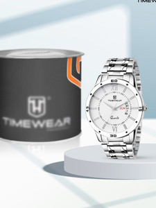 TIMEWEAR 221WDTG Analog Day Date Functioning Stainless Steel Chain ...