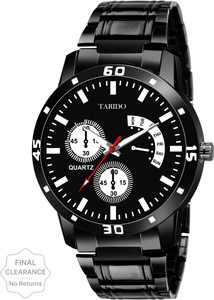 Tarido 4501SM01 Signature black dial black metal strap analog wrist ...