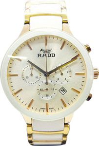 Bluetail Retail Radd Centrix Chrono White Dial Quartz White Ceramic and ...