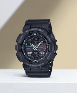CASIO GA-140-1A1DR G-SHOCK GA-140-1A1DR Black Dial Resin Strap Analog ...