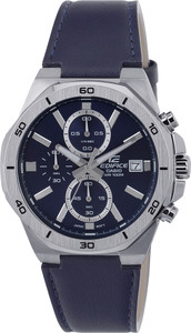 CASIO EFV-640L-2AVUDF Edifice Blue Dial Blue Leather Band Analog Watch ...