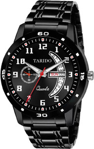 Tarido TD9540NMDD001 Black Dial & Black Chain Watch With Day And Date ...