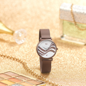 Fastrack Vyb Seeker Silver Dial Brown Strap Analog Watch - For Women ...