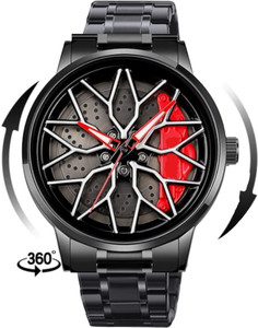 SHEEEN Spinning car wheel rotating gyro red watch Car wheel watch ...