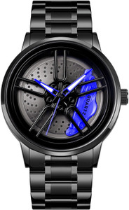 EMPERO Wheel Watch 3D Rotating Spinning Watch Quartz Men Rim Car Wheel ...