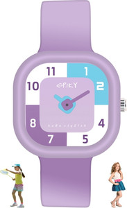 Spiky Spiky Purple Rectangle Analogue Watch for Kids Girls and Boys ...