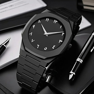 SABR Luxury Arabic Aura Black Dial Wrist Watch Analog Watch - For Men ...