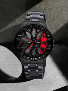 ClassyMen Spinning car rotating gyro red & black watch ClassyMen ...