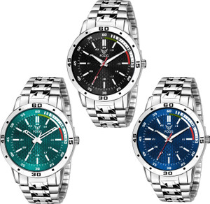 FOGG 7007 FOGG 7007 3 stylish different coloured combo Analog Watch ...