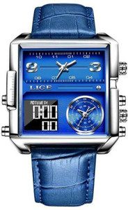 OVERFLY OVERFLY LIGE Square Dial Dual Time Chronograph Luxury Sports ...