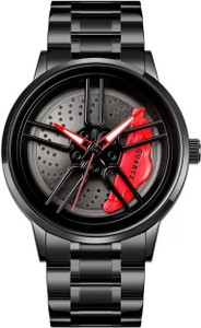 AB Collection Thar 3D Rotating Spinning Watch Quartz Men Rim Car Wheel ...