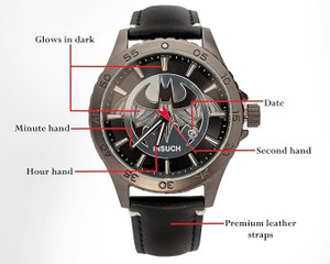 Insuch Men Analog Batman Logo Metal Casual Wrist Watch with Premium ...