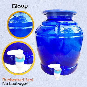 PureAction Blue water Dispenser 8L with 1 Multi Colur Water Glass ...