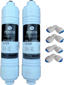 PURESS Silver Inline Pre Carbon & Sediment Filter Set with 4 Elbow ...