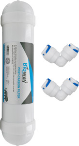 bioway Inline Post Carbon Filter with 2 Piece Push Fit Elbow for All RO ...