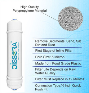 Dissora Advance 10” Inline Pre Activate Carbon Sediment Filter ...