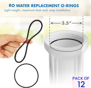 BALRAMA 12pc Inner O-Rings Rubber Seal 10" Spun Filter Bowl RO Water ...