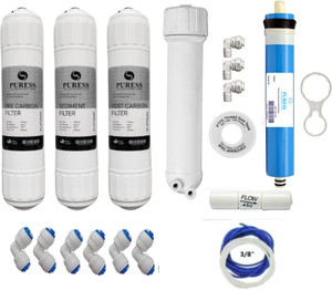 PURESS INLINE AND SILVER 80 GPD MEMBRANE WITH HOUSING ,TEFLON,ELBOWS ...