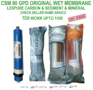 CSM MEMBRANE 80 GPD ORIGINAL WITH LEXPURE SEDIMENT & CARBON FILTER ...