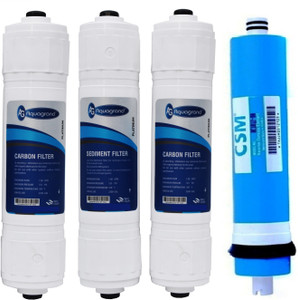 Aquagrand Carbon Sediment Filter Set and 80 GPD CSM RO Membrane for all ...