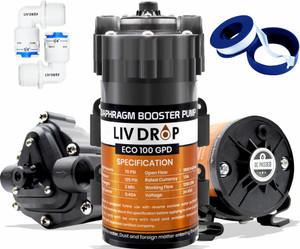 Liv Drop RO Booster Pump 100 GPD, for all water purifier Solid Filter ...