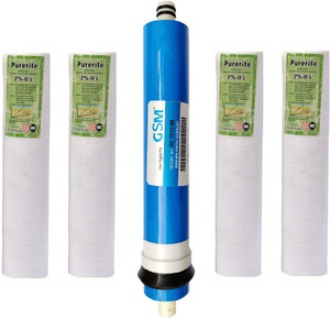 PUROSMART GSM membrane with 4 pcs Pureit Spun filter for domestic Ro ...