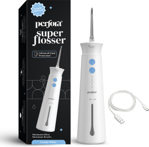 Perfora Super Dental Flosser-240ml Tank, 1 Nozzle, 4 Modes, 1 Year ...