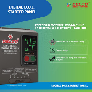 Gelco Digital DOL Starter Panel with Overload, Dryrun, High, low, Phase ...
