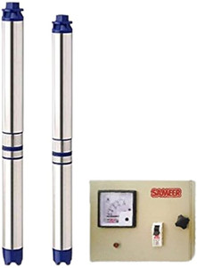 Sameer i-Flo 1.5 Hp. V4 Borewell with Control Panel, 30m Safety Wire ...
