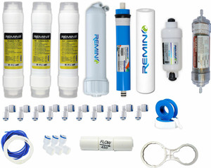 Remino Complete RO Service kit with copper Alkaline Parts, 80 GPD RO ...