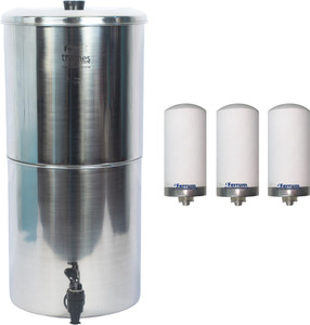 Ferrum ThamesPure Stainless Steel Non Electric Water Filter | 3 Ceramic ...