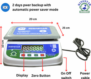 King Star Mini Plastic ABS Scale Load Capacity 20Kg Front and Back ...