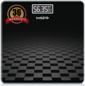 Healthgenie Digital Weight Machine Thick Tempered Glass LCD Display ...