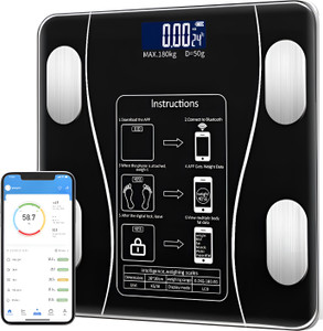 PN-AUK Smart Bluetooth Weight Machine 18 Body Composition Sync with ...