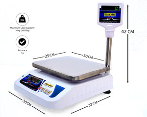 ULTRA MAX MS Weighing Scale 30 KG Pole 30 Kg Double Display Weighing ...