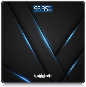 Healthgenie Digital Body Weight Machine Tempered Glass LCD Display With ...