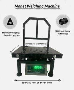 monet 150Kg MS/Iron Weighing MAchine,2 Days Battery Backup, Compact ...