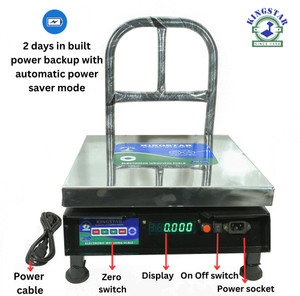 King Star 350X350MM Kitchen Scale Cap.100Kg Acc.10g Min.200g Platform ...