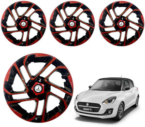 KYZO CAR WHEEL CAP/ WHEEL COVER ANTIQUE DESGIN "RED_BLACK" 14 INCHI ...