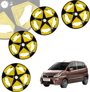 ALPINEZO CAR WHEEL CAP/WHEEL COVER ASTER DEGINE "YELLOW_BLACK" 13 INCH ...