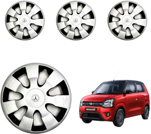 KYZO CAR WHEEL CAP/ WHEEL COVER WAGON_R DESGIN "SILVER_BLACK" 12 INCHI ...