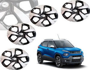 HOTRENZ CAR WHEEL CAP/ WHEEL COVER PUNCH DEGINE "SILVER_BLACK" 15 INCH ...