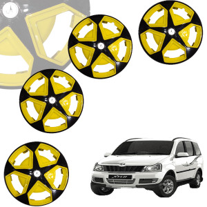 ALPINEZO CAR WHEEL CAP/WHEEL COVER ASTER DEGINE "YELLOW_BLACK" 15 INCH ...