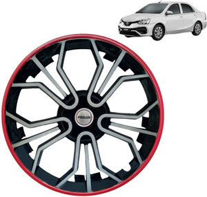 PRIGAN Etios Magic Silver Black Red 14 INCH Wheel Cover For Toyota ...