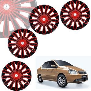 HOTRENZ CAR WHEEL CAP/ WHEEL COVER FINCH DEGINE "RED_BLACK_COLOUR" 14 ...