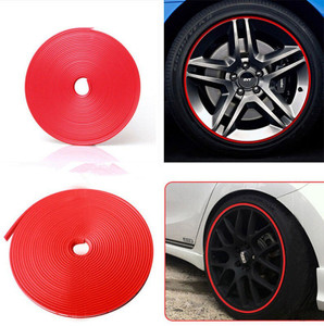 AutoTrends Alloy Wheel Edge Ring Rim Protectors Tyres Tire Guard Rubber ...