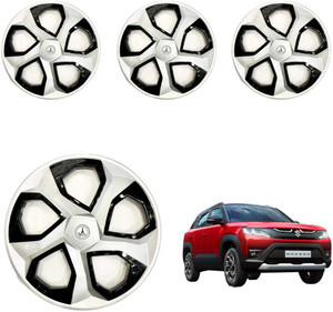 KYZO CAR WHEEL CAP/ WHEEL COVER LATEST BREZZA "SILVER_BLACK" 16 INCHI ...