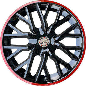 WolkomHome Wheel cap, Hub Cap Delta Black RedRing , Nylon Zip Tie , 4 ...